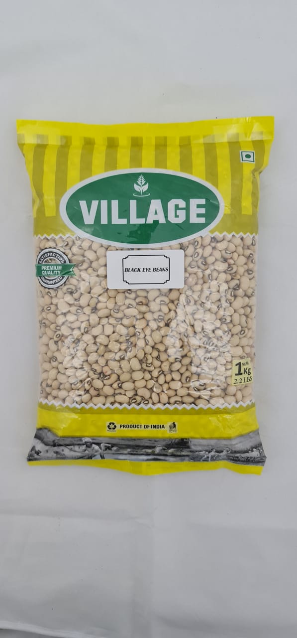 VILLAGE BLACK EYE BEANS/ WHITE KARAMANI 1KG - Buy Indian Groceries Online